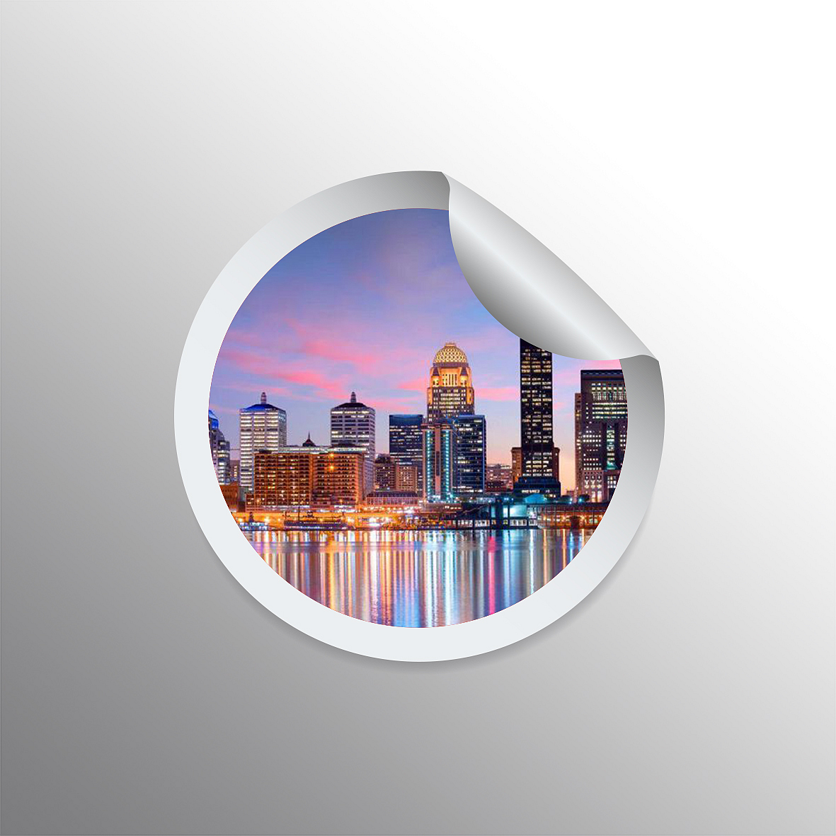 Circular Stickers Media Design Print